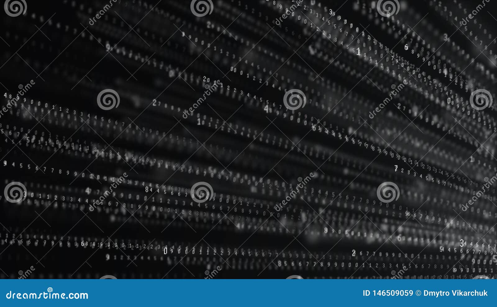 Binary Code Abstract Technology Background. Big Data. Coding or Hacker ...