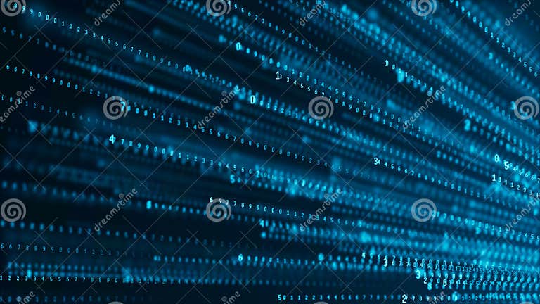 Binary Code Abstract Technology Background. Big Data. Coding or Hacker Concept. Binary Code ...