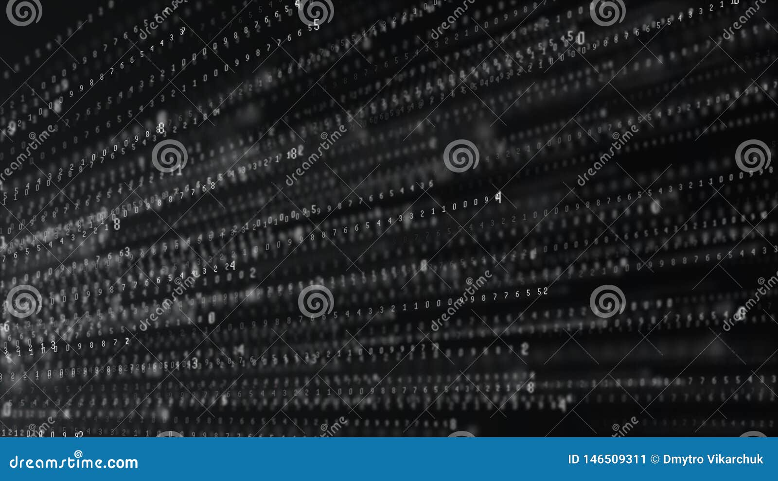 Binary Code Abstract Technology Background. Big Data. Coding or Hacker ...