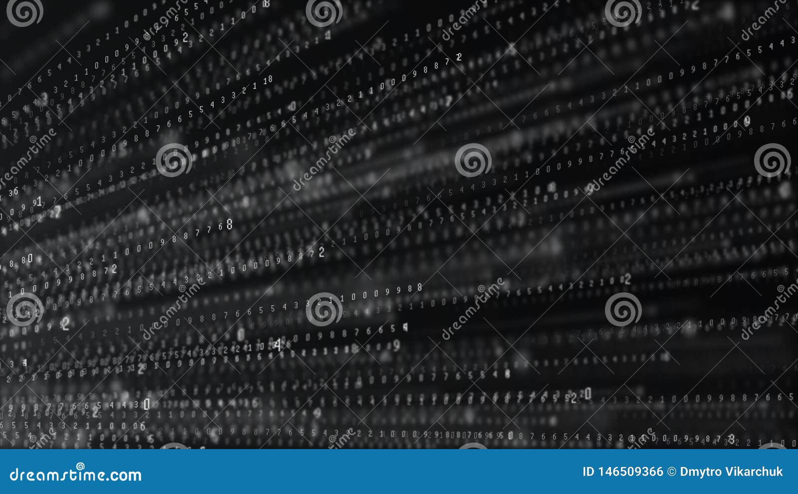 Binary Code Abstract Technology Background. Big Data. Coding or Hacker ...