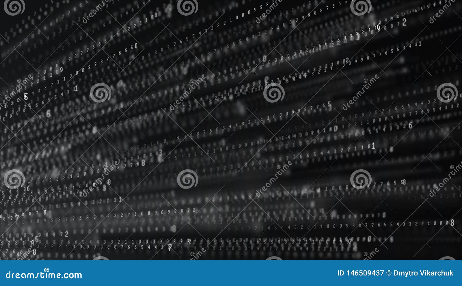 Binary Code Abstract Technology Background. Big Data. Coding or Hacker ...