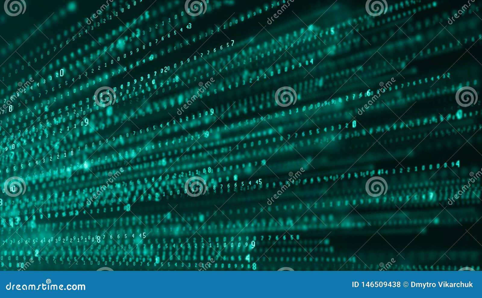 Binary Code Abstract Technology Background. Big Data. Coding or Hacker ...