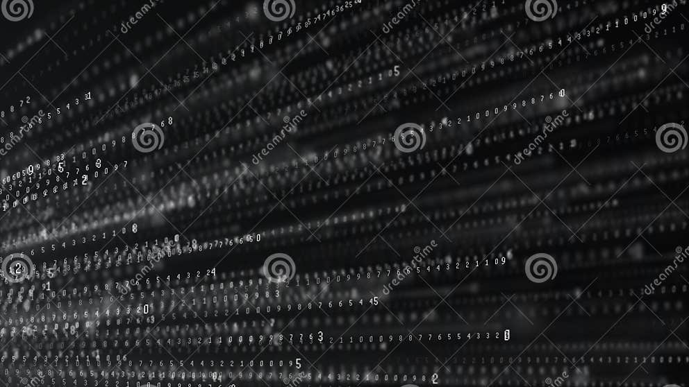 Binary Code Abstract Technology Background. Big Data. Coding or Hacker Concept. Binary Code ...