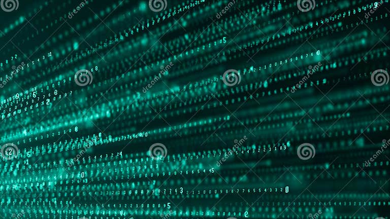 Binary Code Abstract Technology Background. Big Data. Coding or Hacker Concept. Binary Code ...