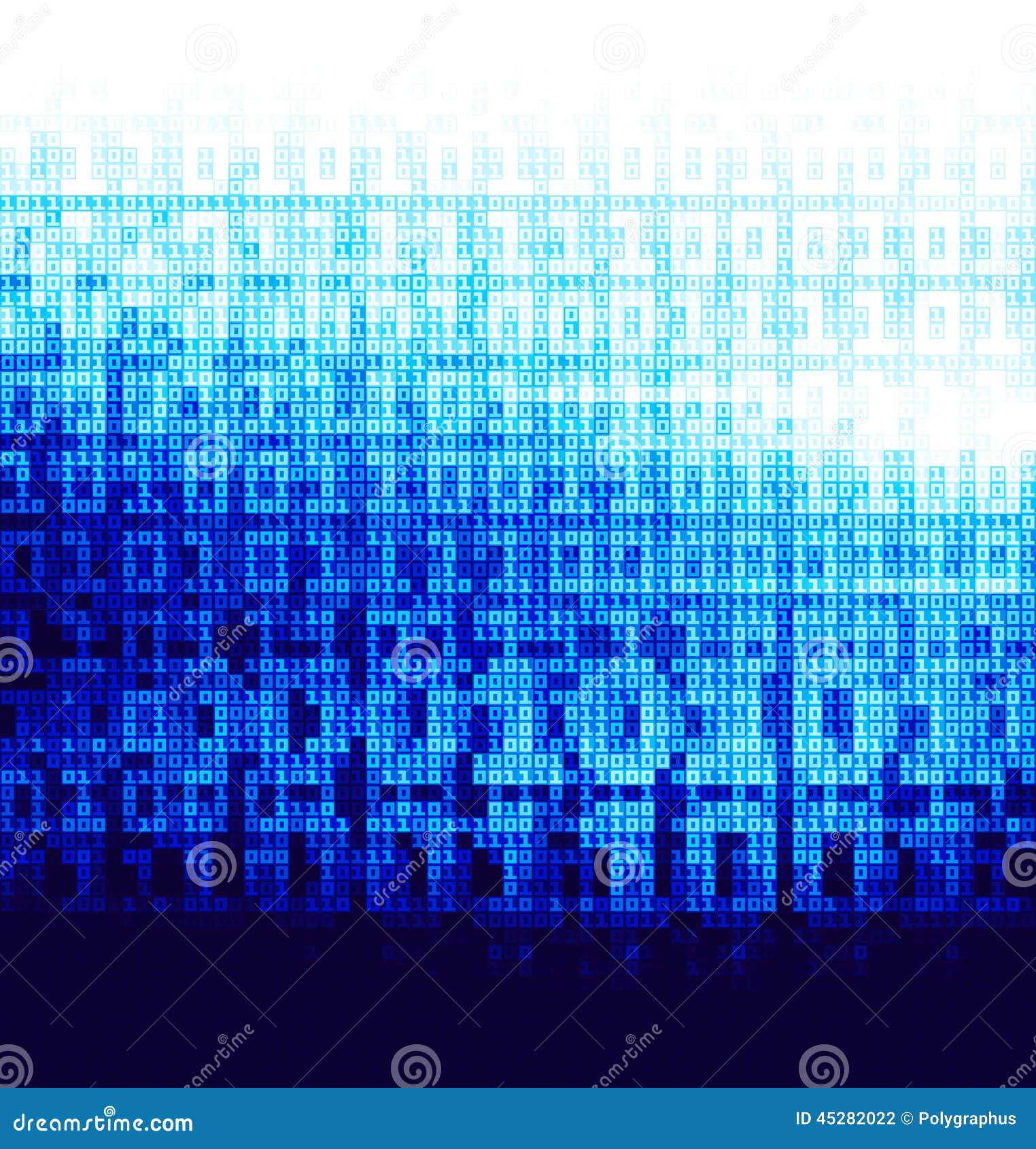 Binary code stock vector. Illustration of futuristic - 45282022