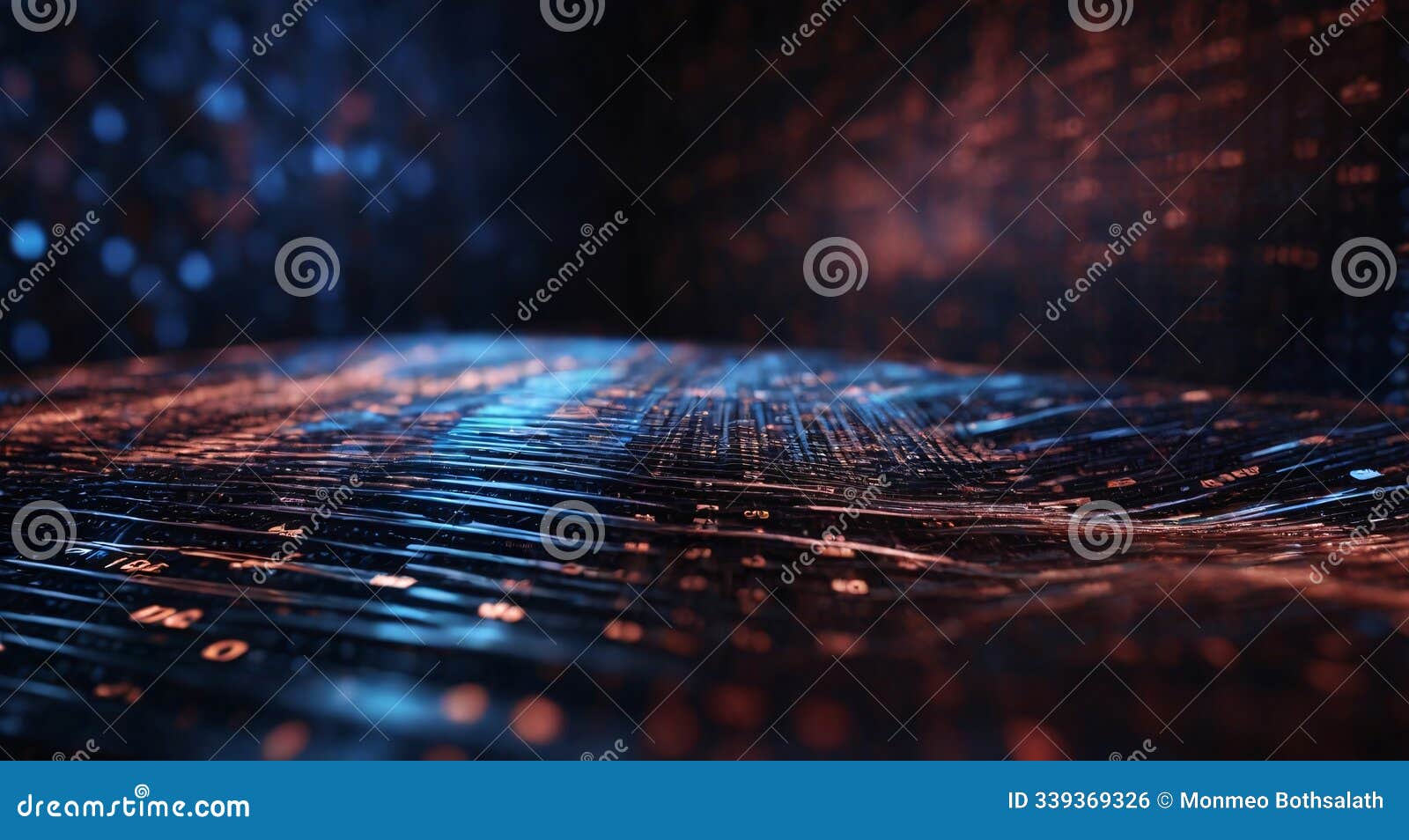 Binary Code and AI Algorithms Running in the Background, an Abstract Digital Background Stock ...
