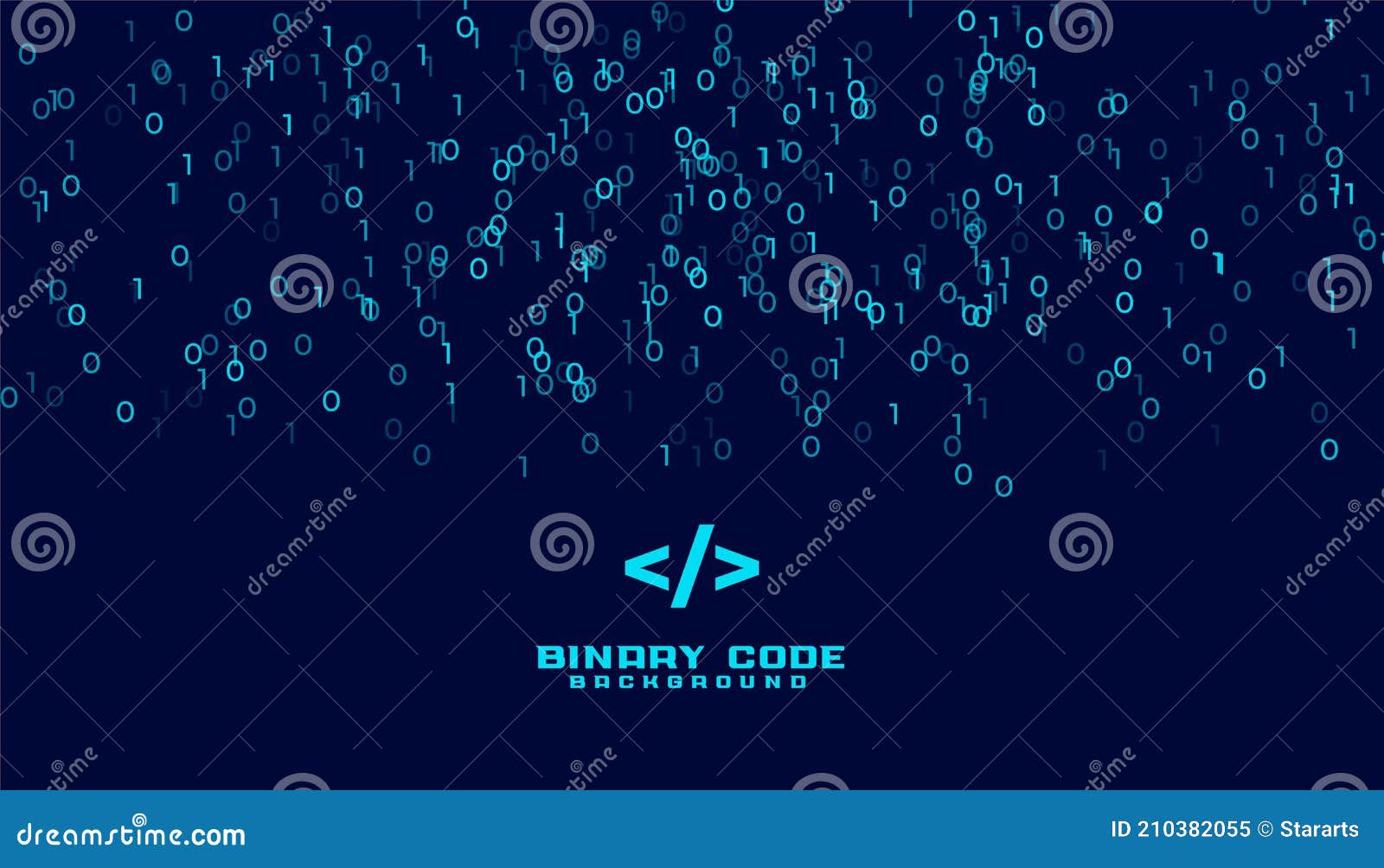 Binary Code Algorithm Digital Data Background Stock Vector Illustration Of Code Tech 210382055