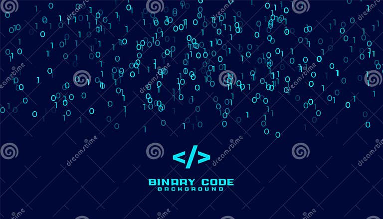 Binary Code Algorithm Digital Data Background Stock Vector - Illustration of code, password ...