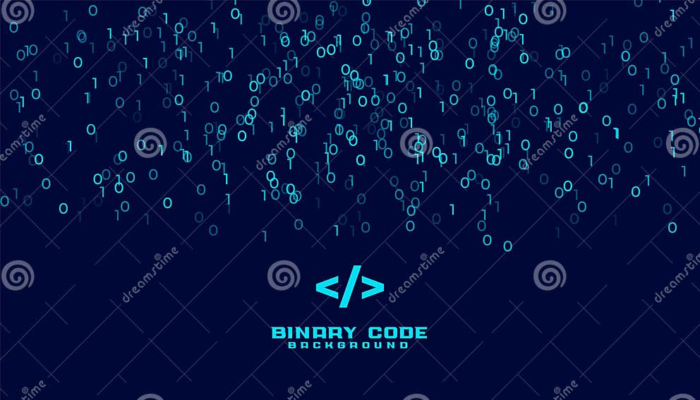 Binary Code Algorithm Digital Data Background Stock Vector - Illustration of code, password ...