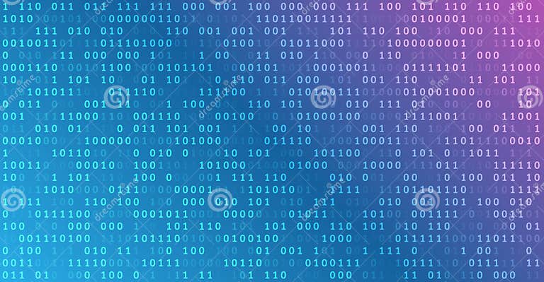 Binary Code, Artificial Intelligence. Program Code. Computer Background of Numbers Stock Vector ...