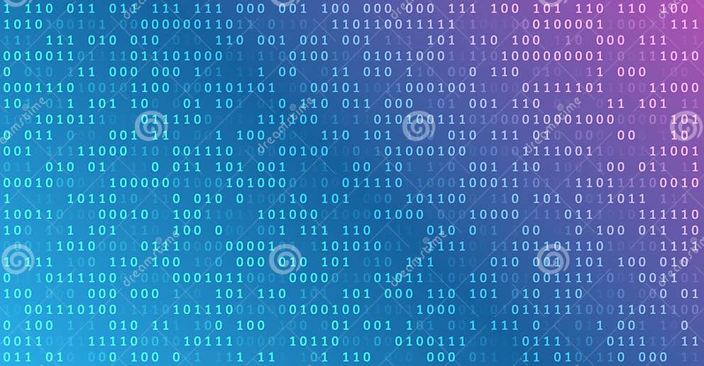 Binary Code, Artificial Intelligence. Program Code. Computer Background of Numbers Stock Vector ...