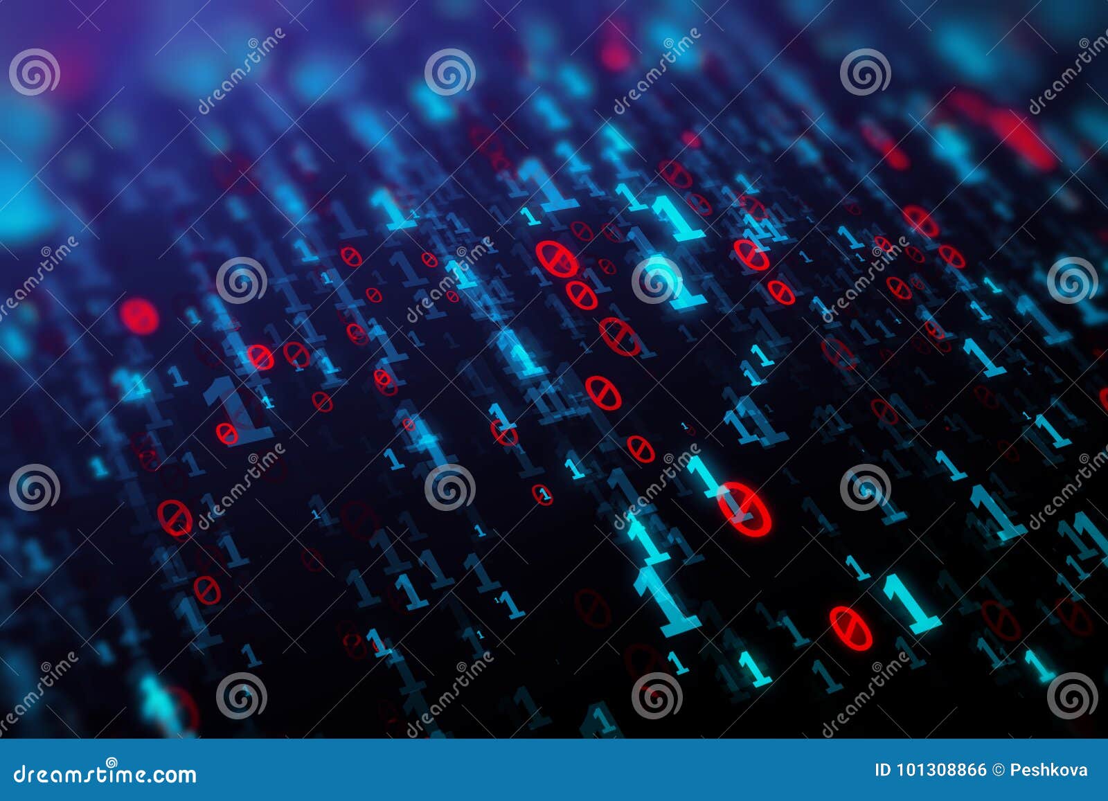 Binary Code Background Stock Illustration Illustration Of Digital 101308866