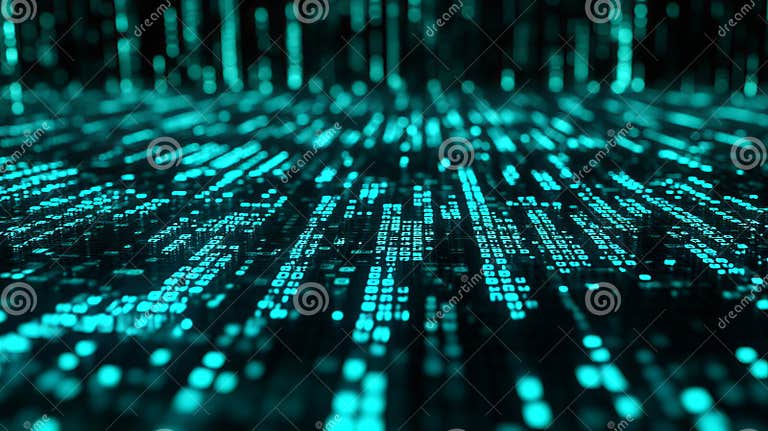 The Binary Code Background, the Abstract Digital Technology Background, the Abstract Cyber ...