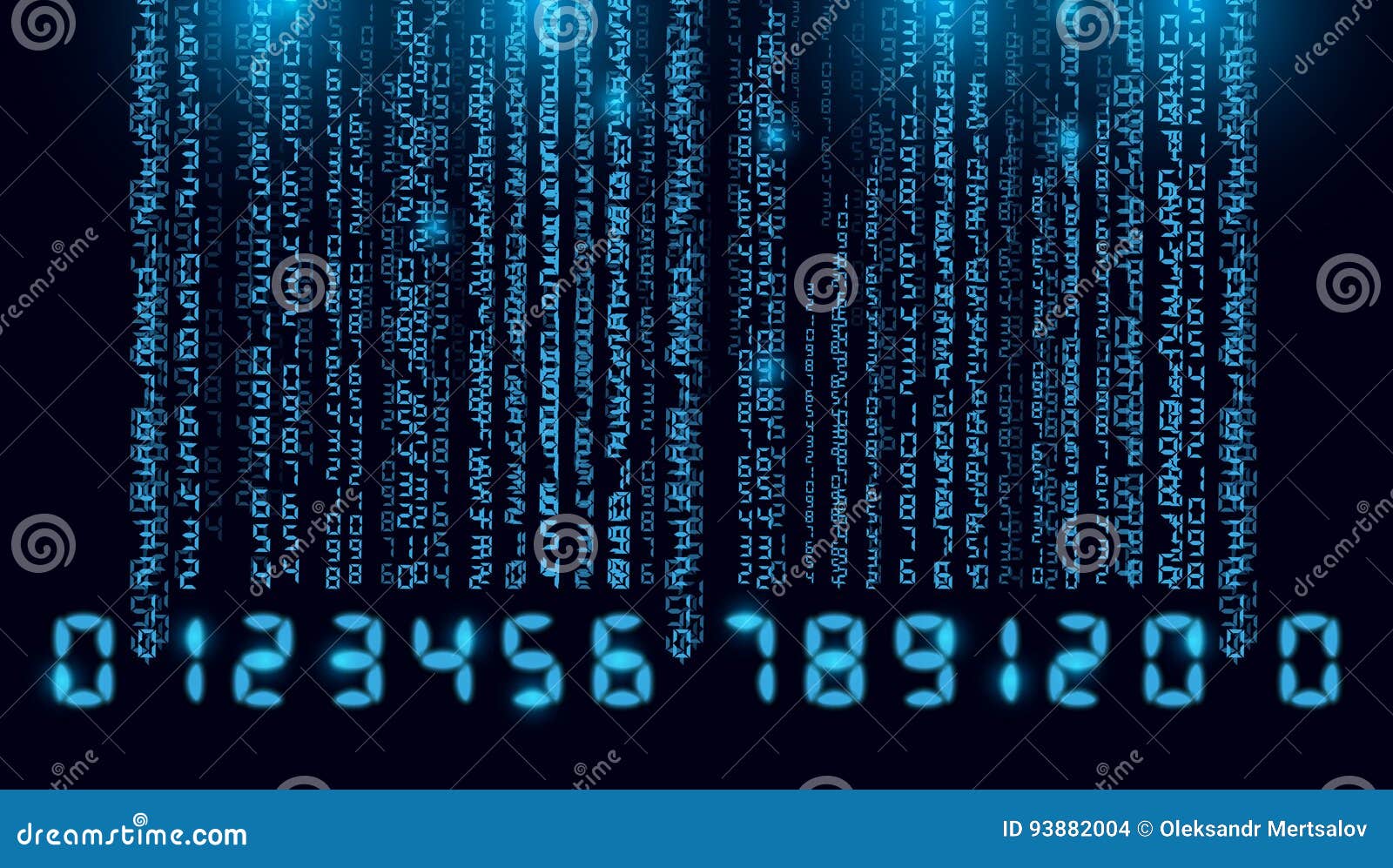 Binary Code Background Abstract Stock Illustration - Illustration of ...