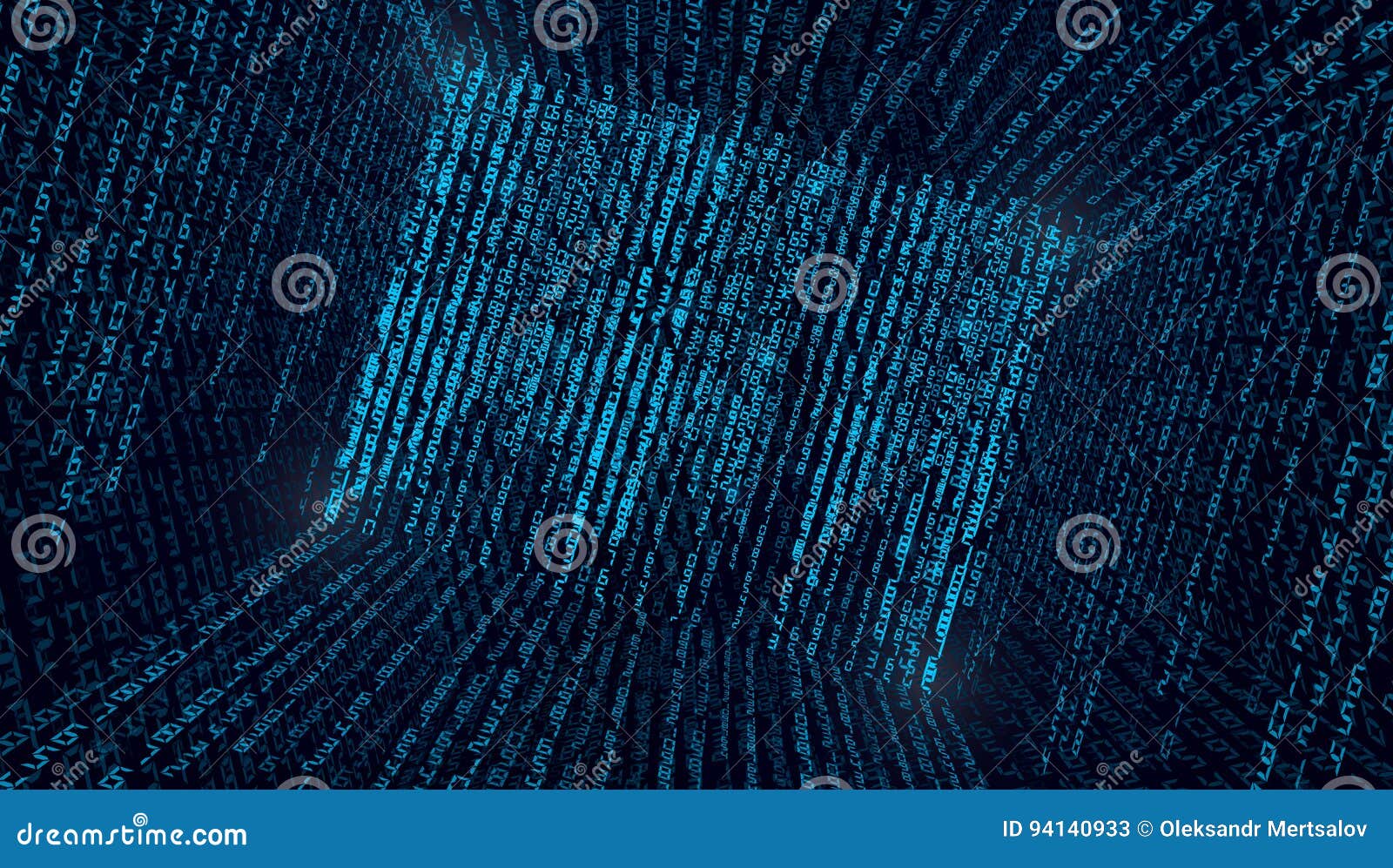 Binary Code Background Abstract Stock Illustration - Illustration of ...