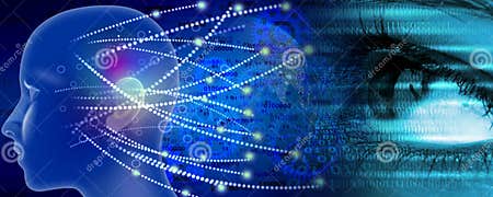 Binary Code Background, Artificial Intelligence Digital Eye Abstract Technology Background. Java ...