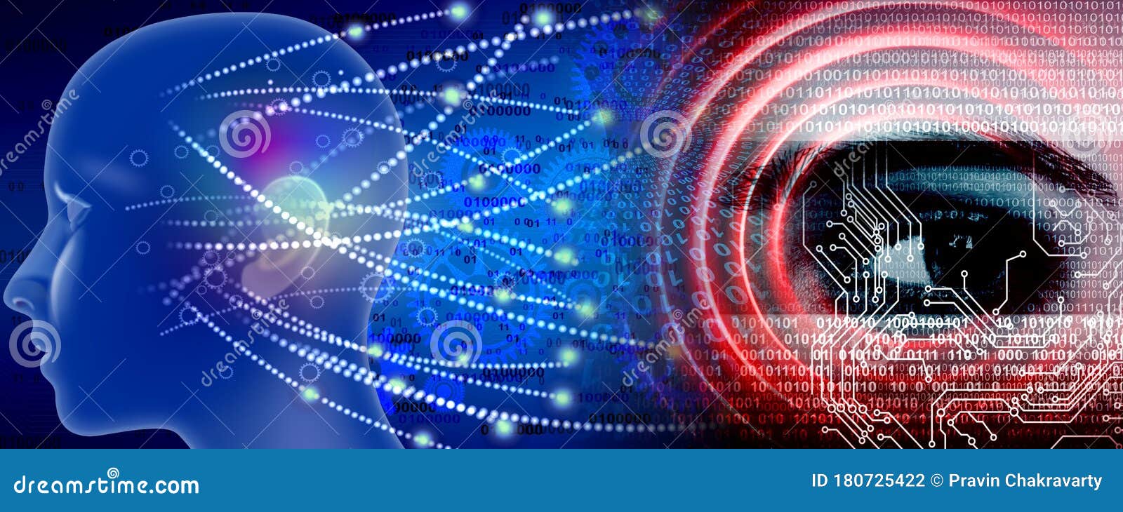 Binary Code Background, Artificial Intelligence Digital Eye Abstract Technology Background. Java ...