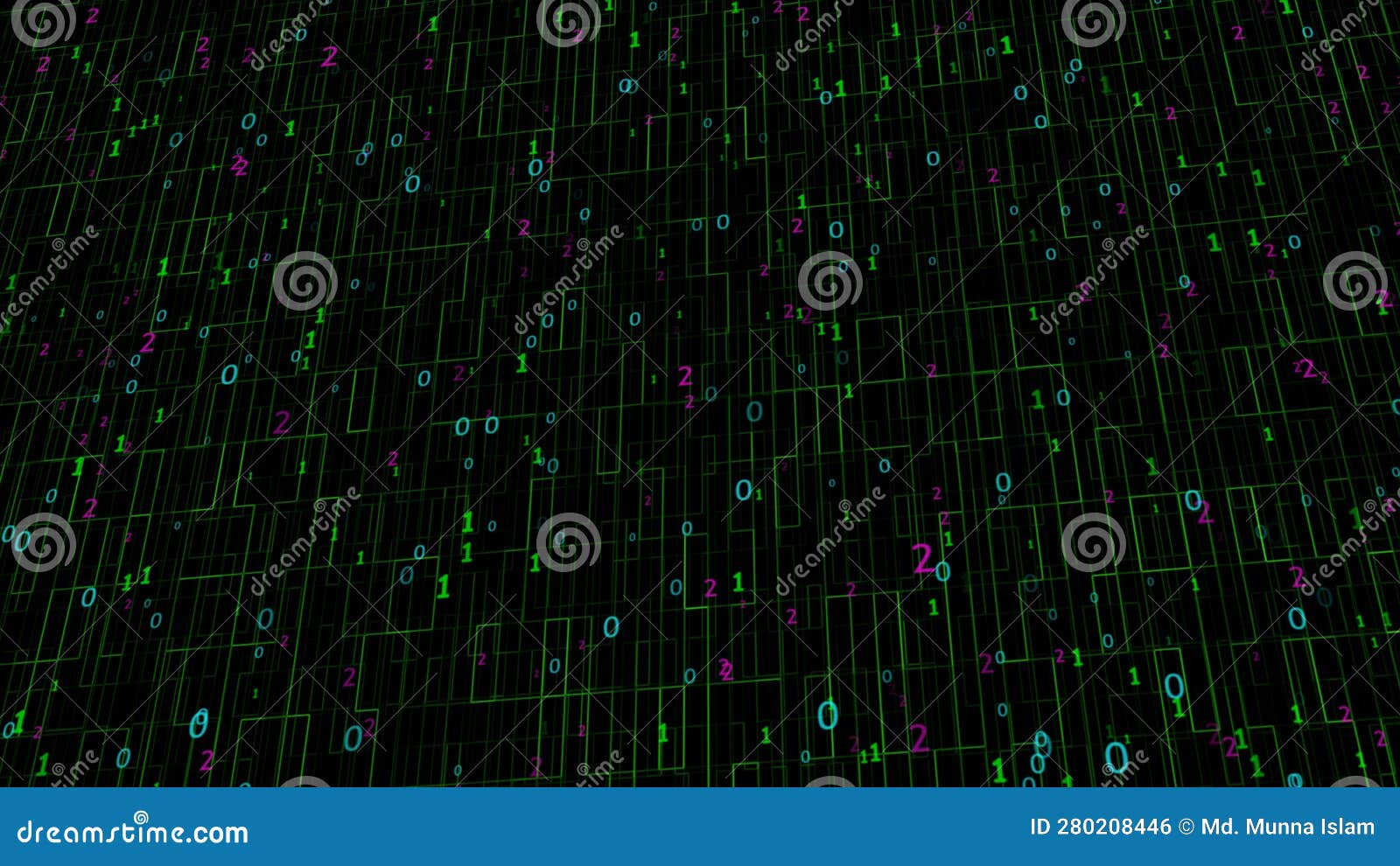 Binary Code Background Big Data And Programming Hacking Deep Decryption And Encryption