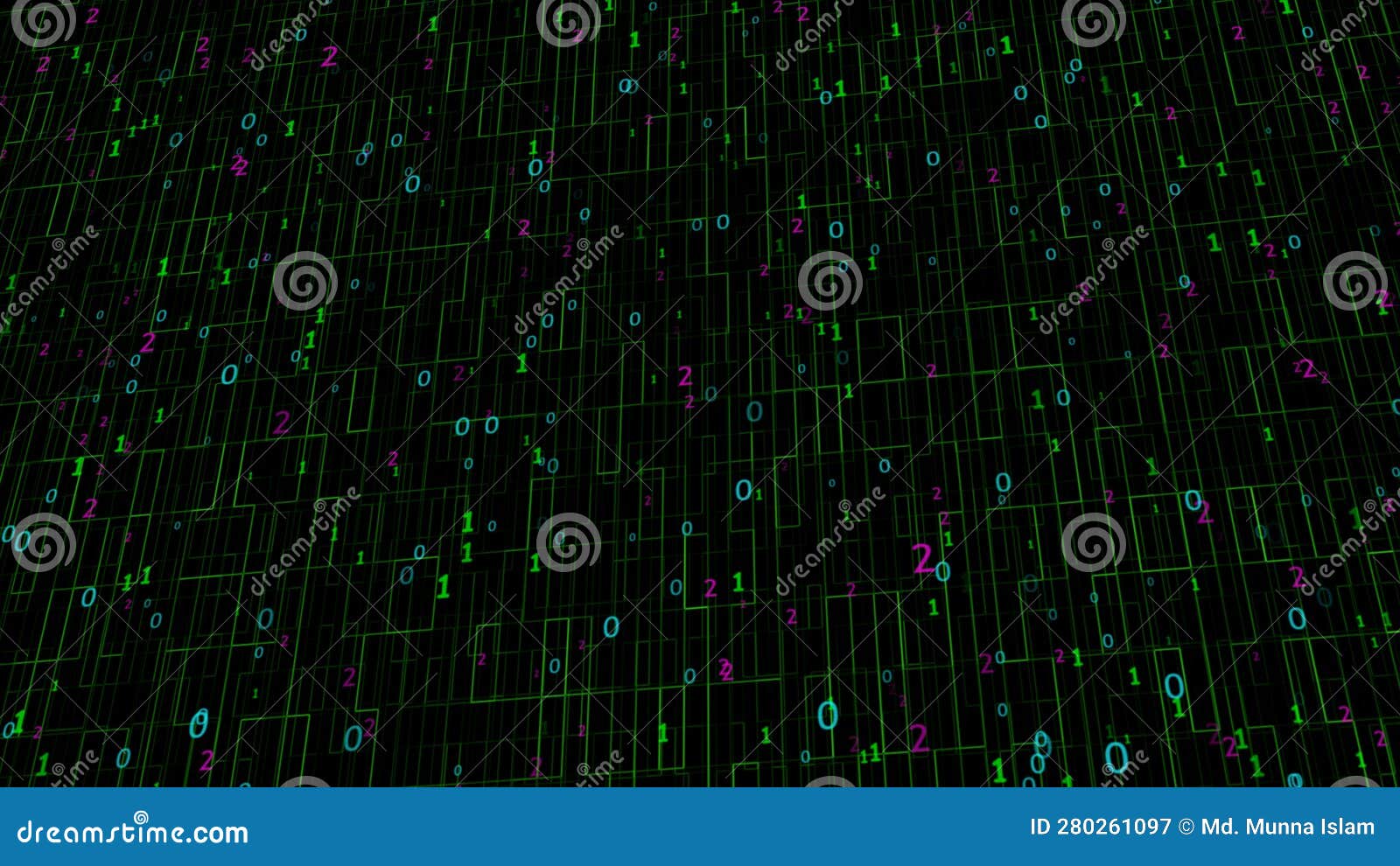 Binary Code Background Big Data And Programming Hacking Deep Decryption And Encryption