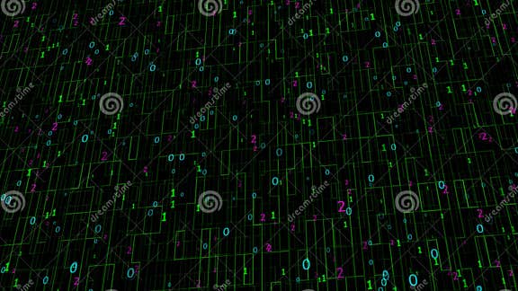 Binary Code Background Big Data And Programming Hacking Deep Decryption And Encryption 