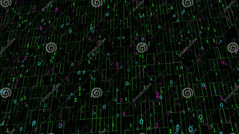Binary Code Background Big Data And Programming Hacking Deep Decryption And Encryption
