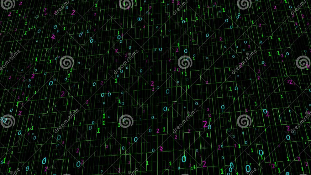Binary Code Background Big Data And Programming Hacking Deep Decryption And Encryption