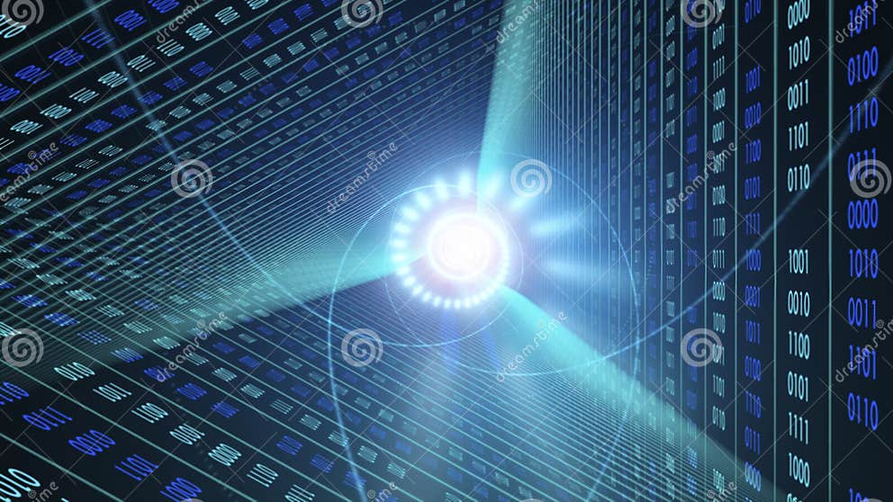 Binary Code Background. Cloud Computing, IOT and Artificial Intelligence AI Concept Stock ...