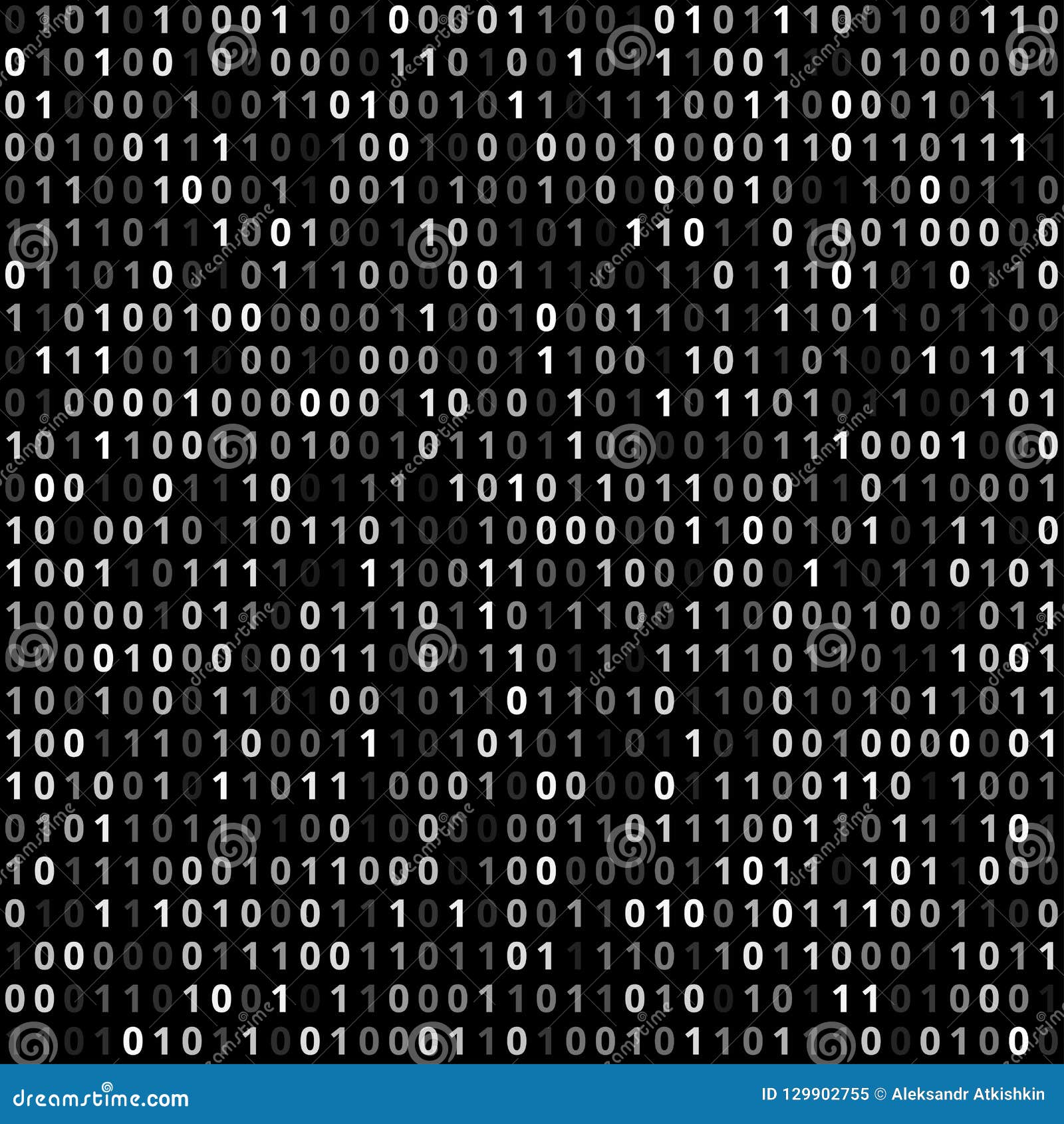 Binary Code Background Stock Vector Illustration Of Script 129902755