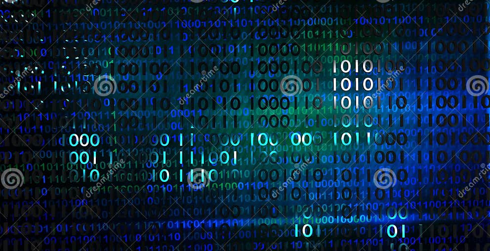 Binary Code Background. Concept of Big Data and Artificial Intelligence ...