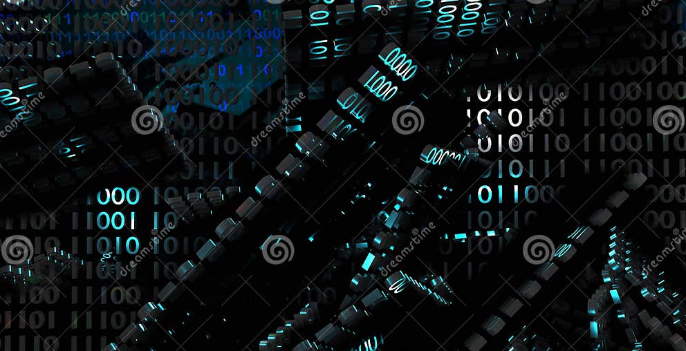 Binary Code Background. Concept of Big Data and Artificial Intelligence ...