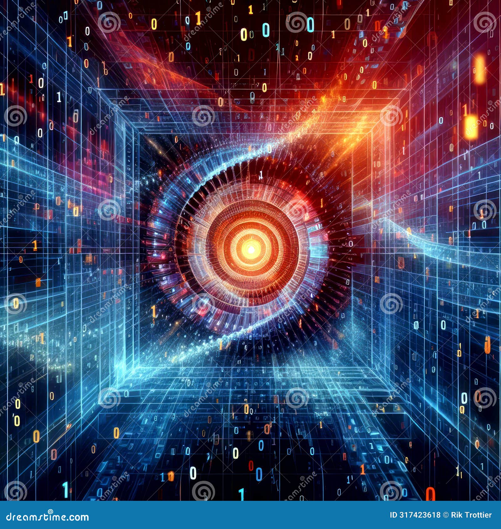 Digital Abstract Technology Background Binary Speed Communications ...