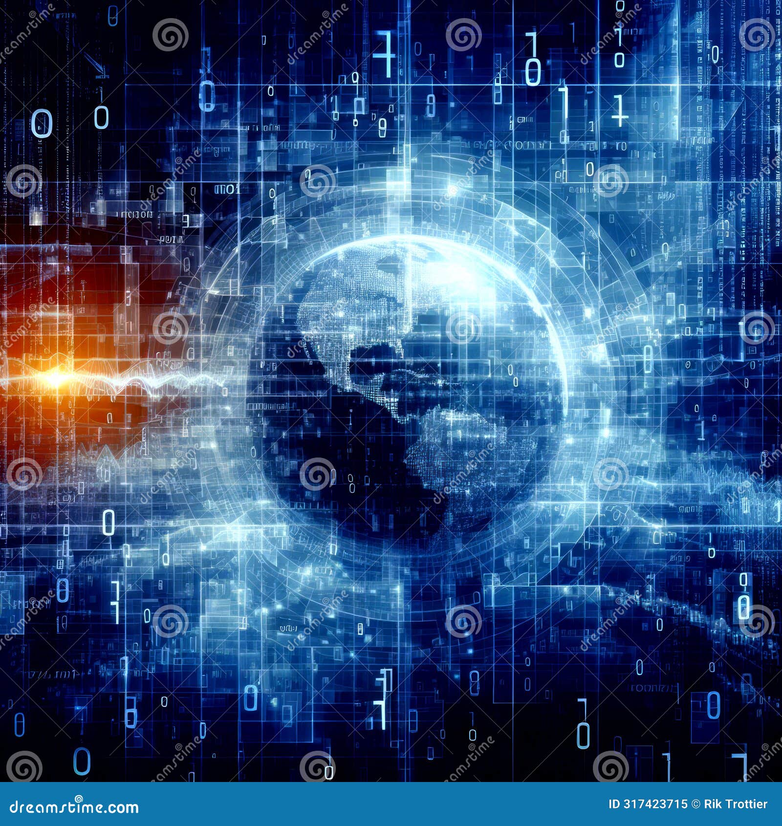 Digital Abstract Technology Background Binary Speed Communications