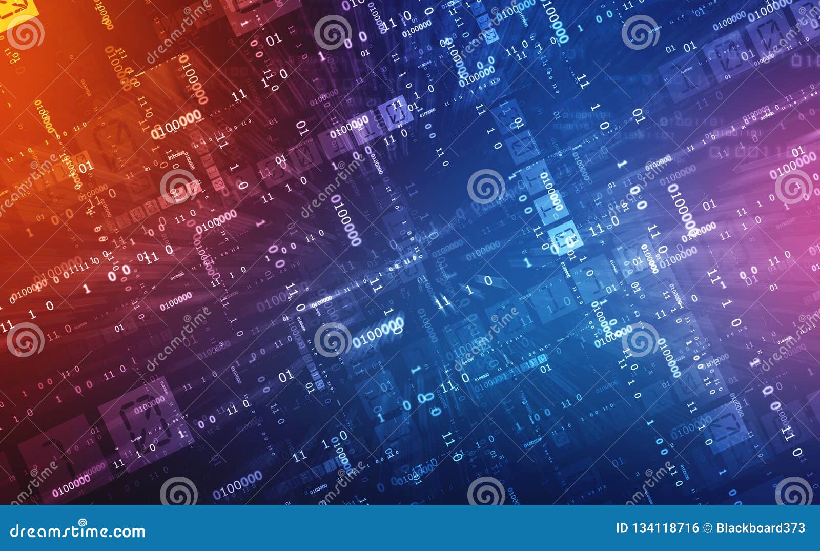 Binary Code Background, Digital Abstract Technology Background Stock ...