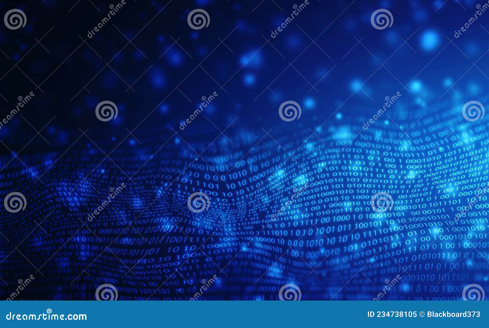 Binary Code Background, Digital Abstract Technology Background Stock Illustration - Illustration ...