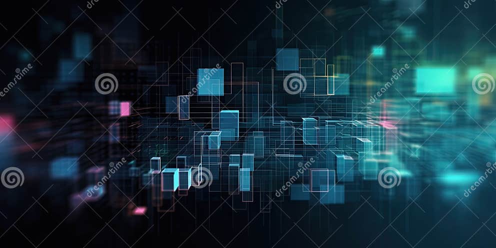 Binary Code Background. Digital Binary Data and Streaming Digital Code Background. Abstract Blue ...