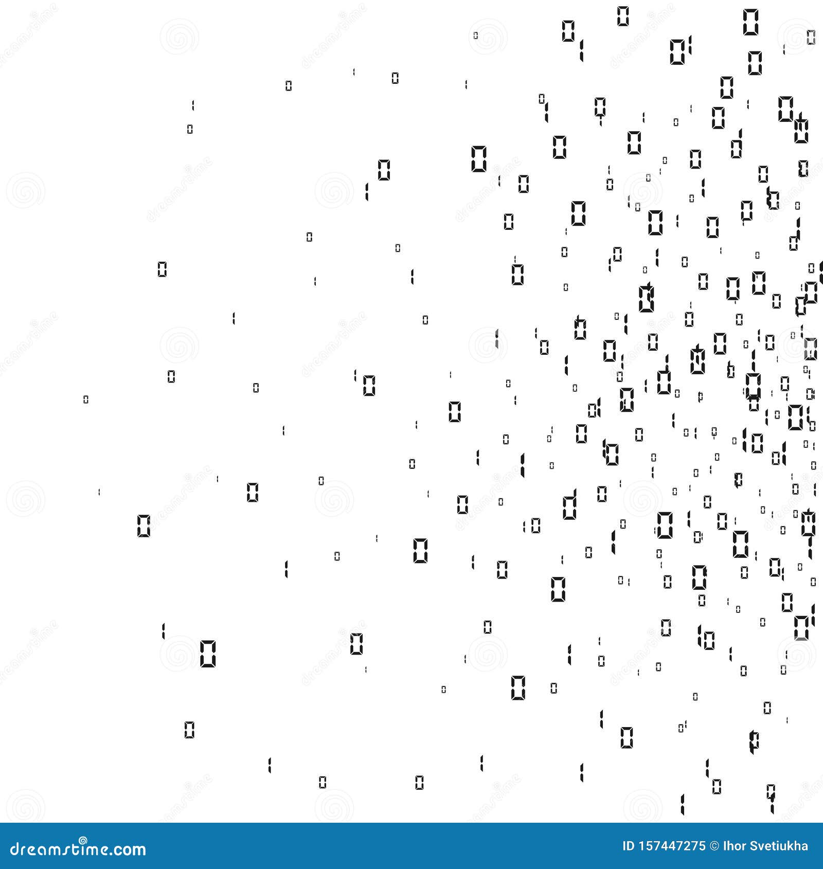 Binary Code Background Digital Data Stream Encoding Matrix Vector Illustration Isolated On