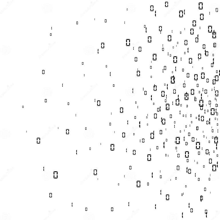 Binary Code Background Digital Data Stream Encoding Matrix Stock