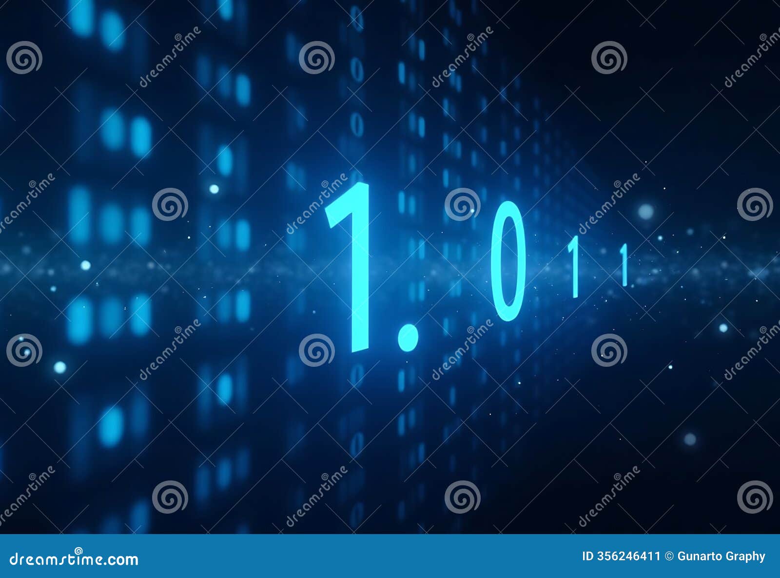 Binary Code Background 101 Digital Technology Image Stock Illustration ...