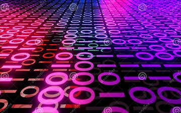 Binary Code Background. Digital World Wallpaper Stock Illustration ...