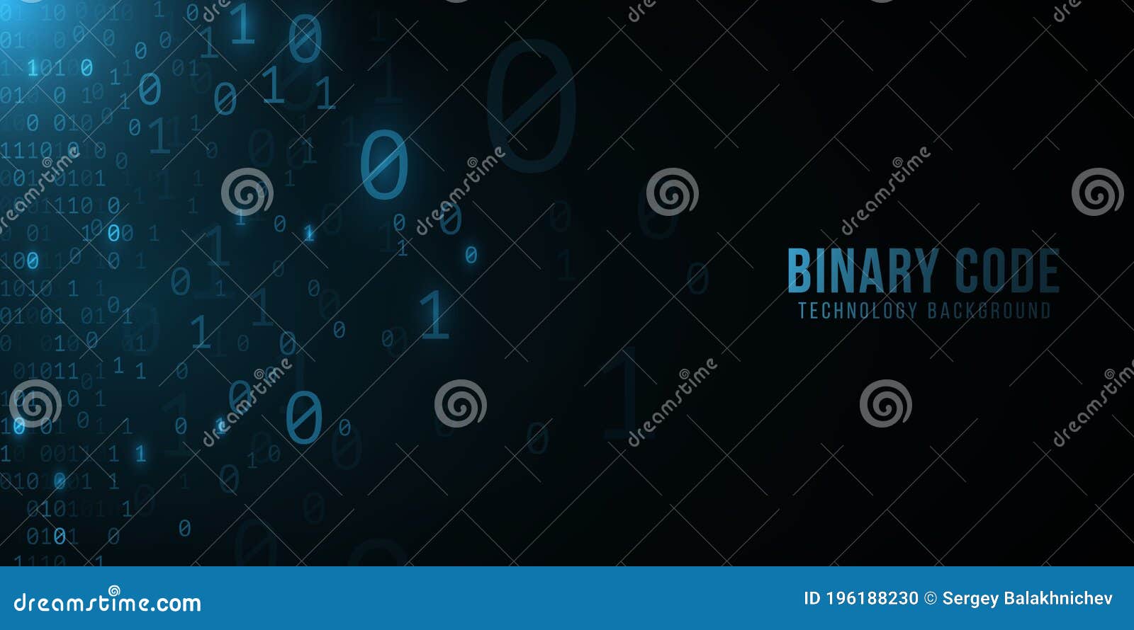 Binary Code Background. Hi-tech Modern Design. Programming Banner ...