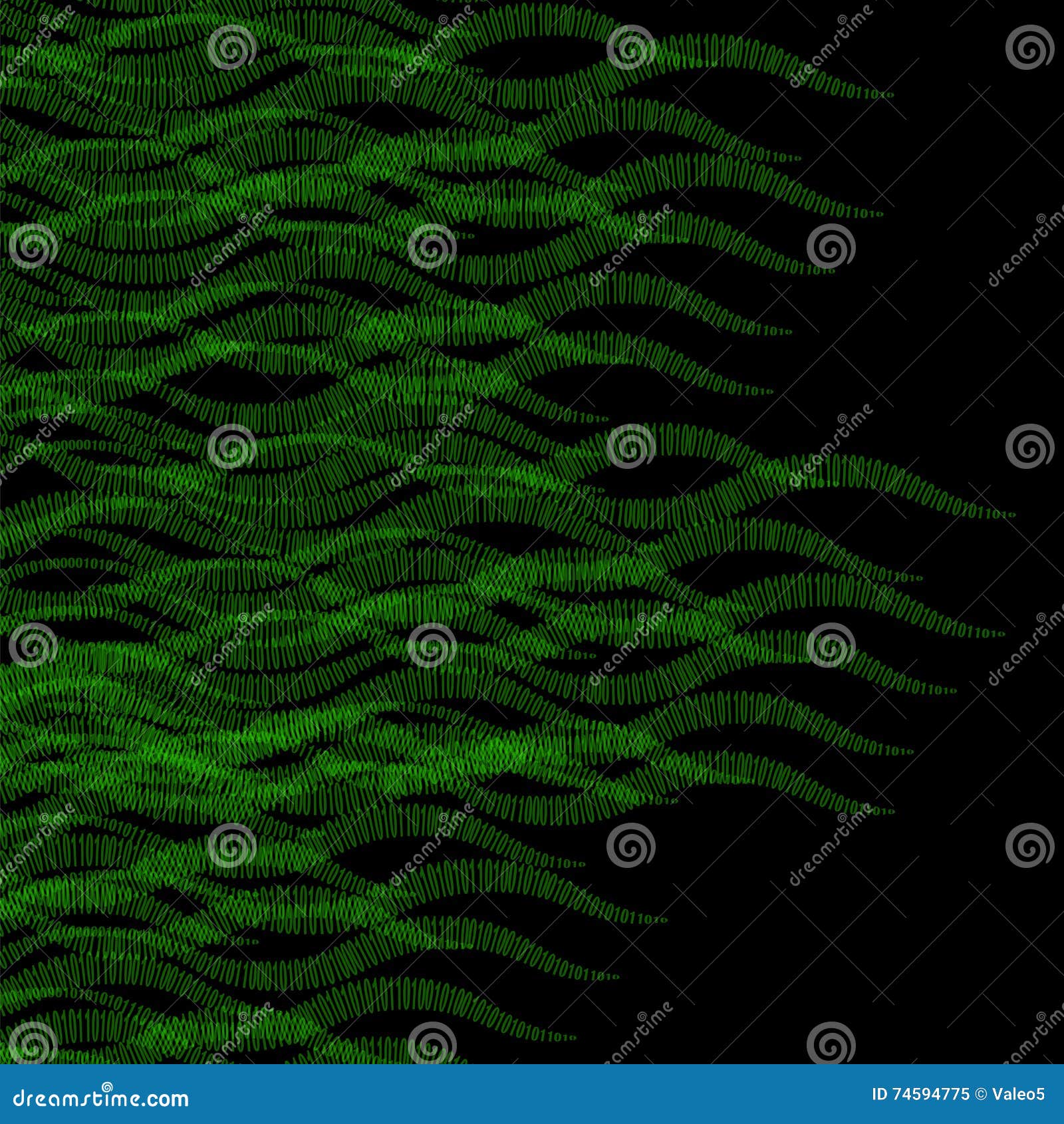 Binary Code Background Cartoon Vector | CartoonDealer.com #74594775