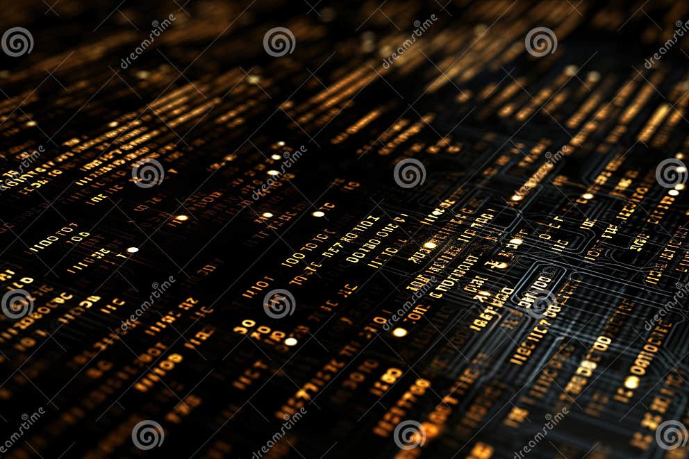 Binary Code Background. Programming and Coding Concept Stock Image - Image of green, binary ...