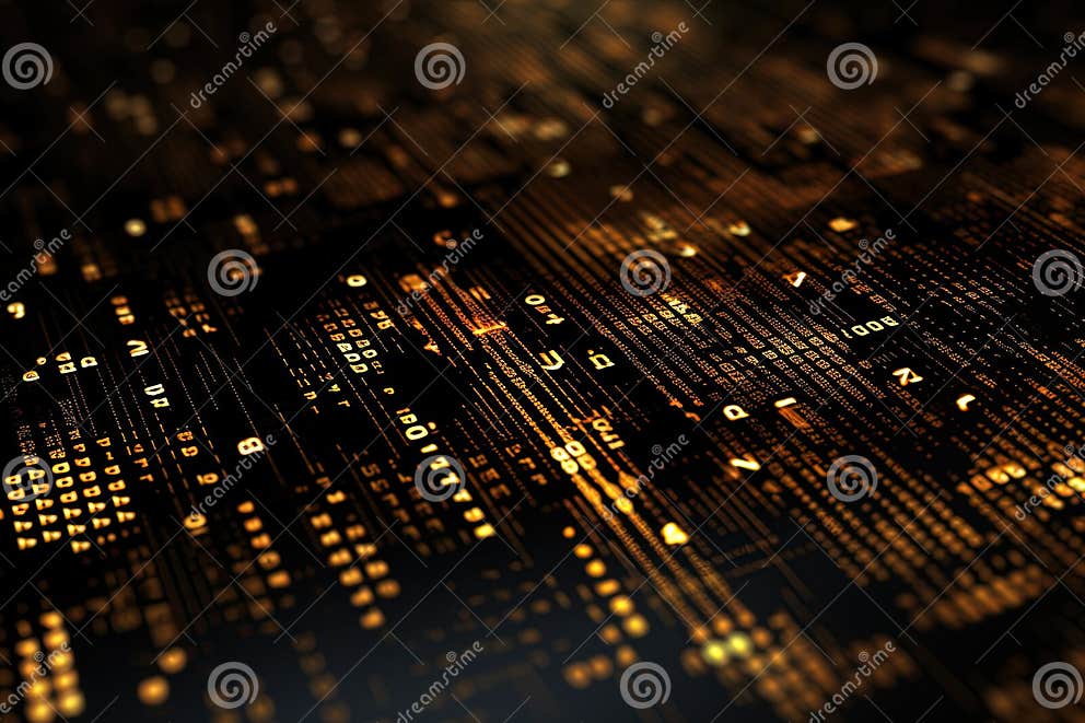 Binary Code Background. Programming and Coding Concept Stock Image - Image of future, cloud ...
