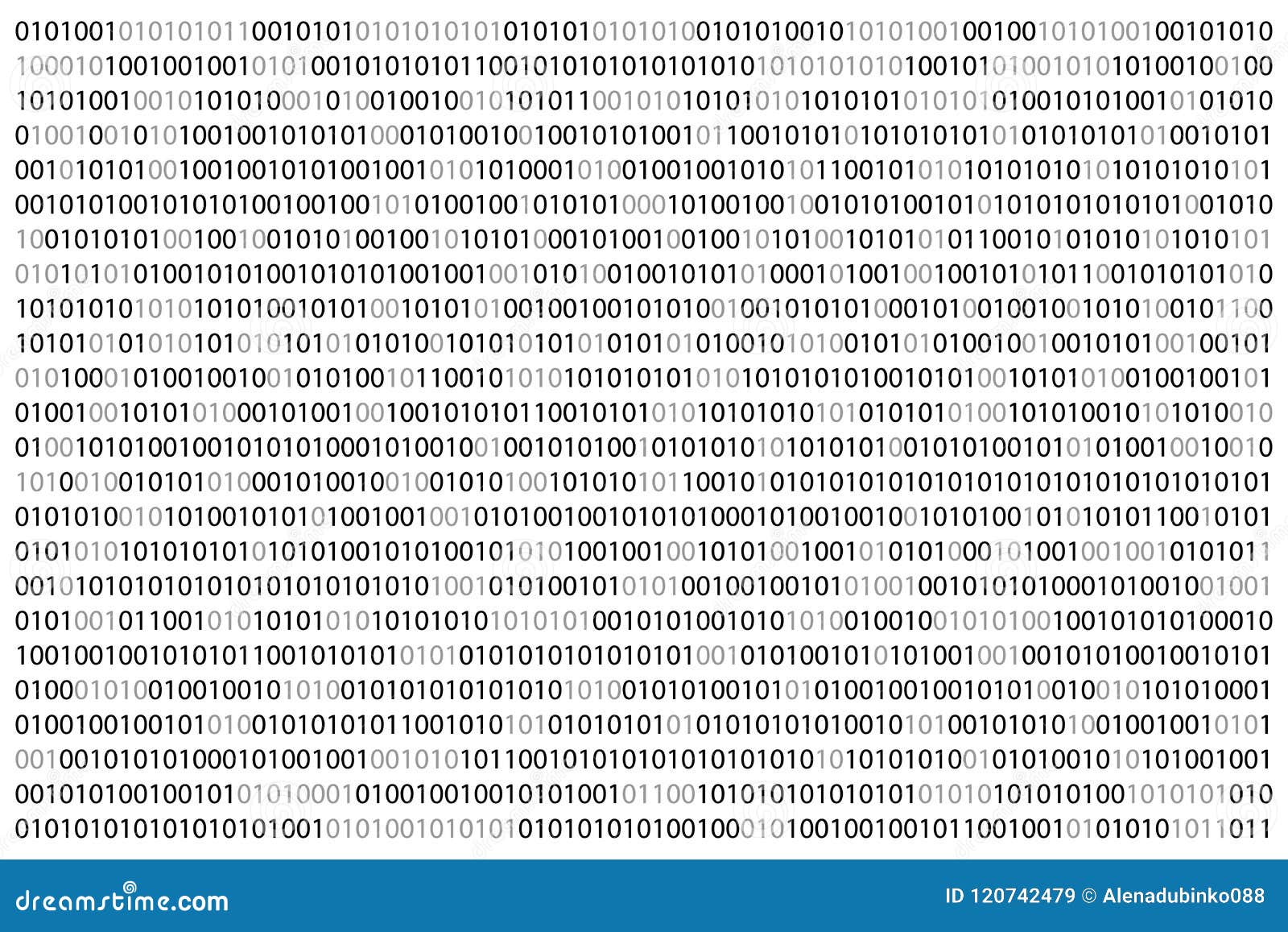 Binary Code Background Sheet Of Binary Codes Listing Coding Or Hacker Concept Stock Vector