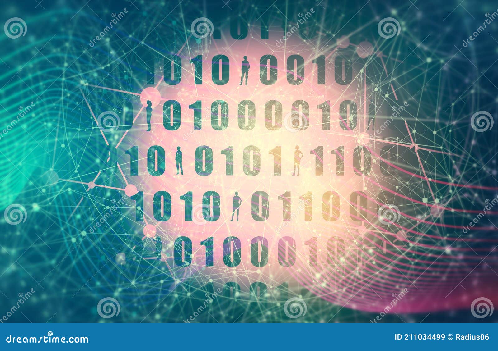 Binary code backdrop stock illustration. Illustration of network ...