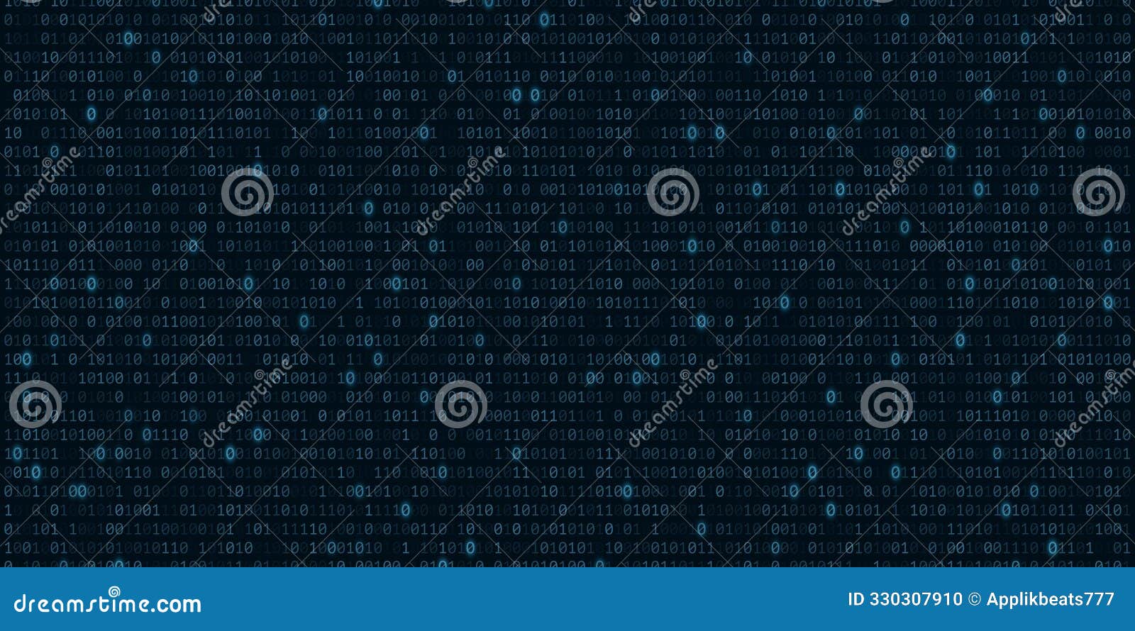 Binary Code Background. Software Programming. Glowing Numbers. Digital Data. Technological ...