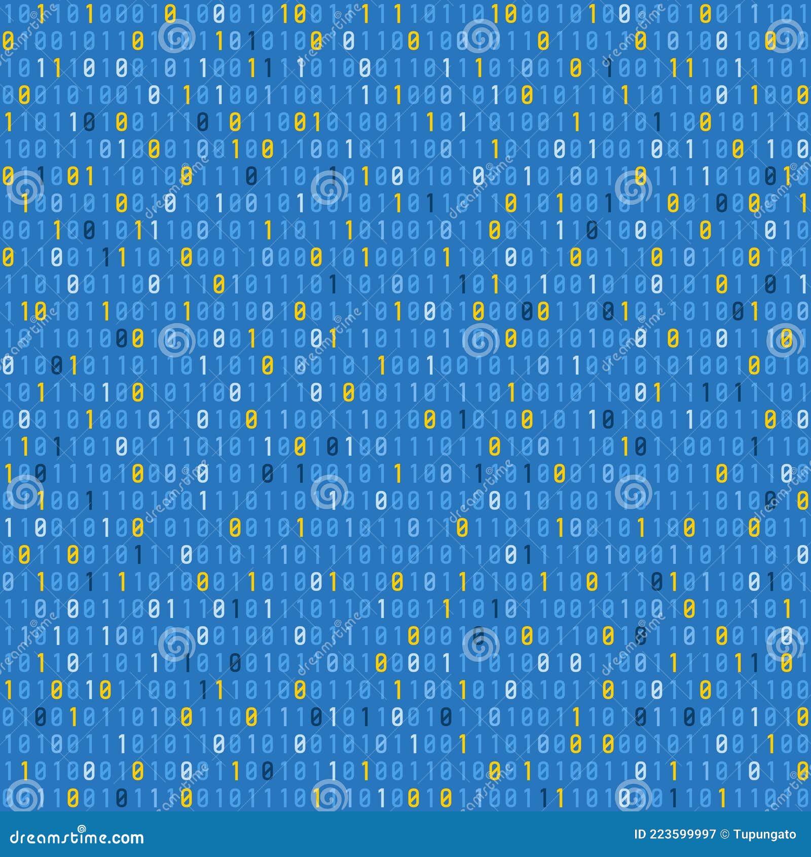 Binary code background stock vector. Illustration of data - 223599997