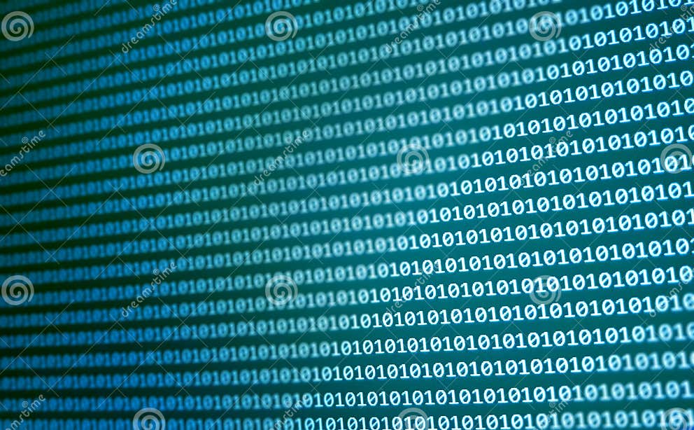 Binary Code Background. Technology Pattern. Coding Concept. Hacker Attack in Virtual Space ...