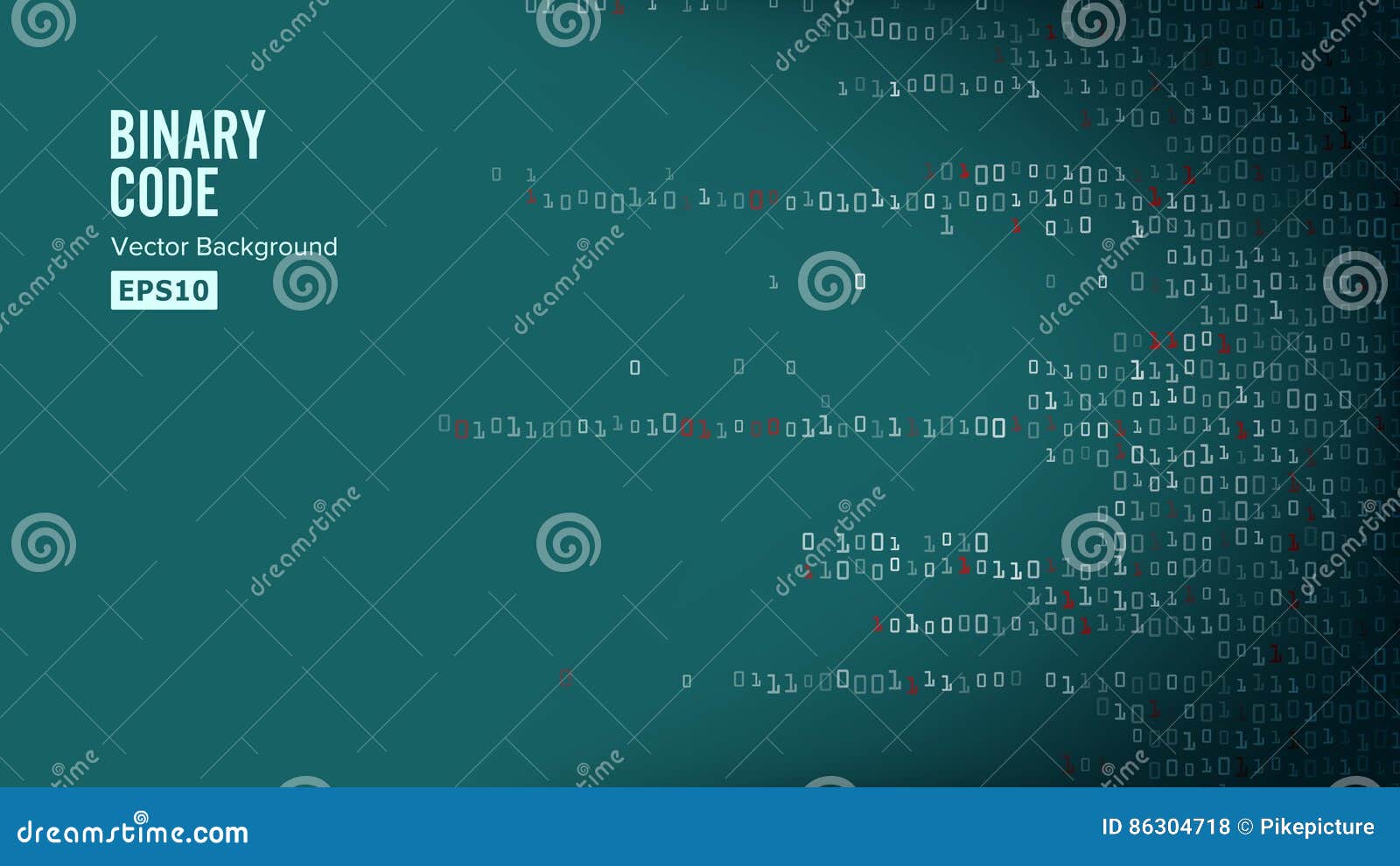 Binary Code Background Vector Algorithm Binary Data Code Decryption And Encoding Row Matrix