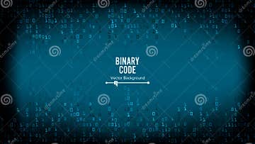 Binary Code Background Vector. Algorithm Binary, Data Code, Decryption and Encoding, Row Matrix ...